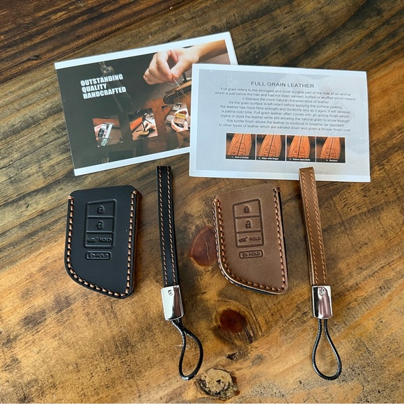 Other | Acura Mdx Leather Key Fob Cover For 31 Button Smart Key Holder ...